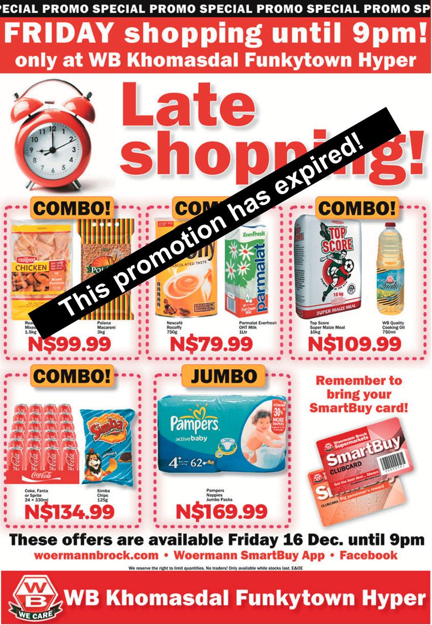 The WB Supermarkets - Special promotions!